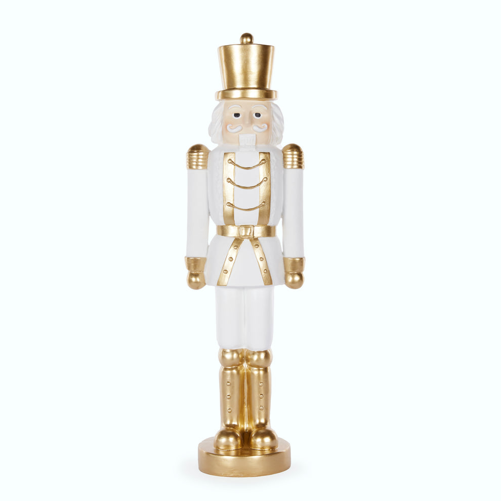 54cm White & Gold Regal Nutcracker – The White Christmas Co
